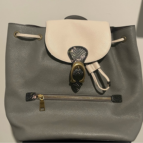 Coach | Accessories | Coach Evie Backpack In Colorblock With Snakeskin ...